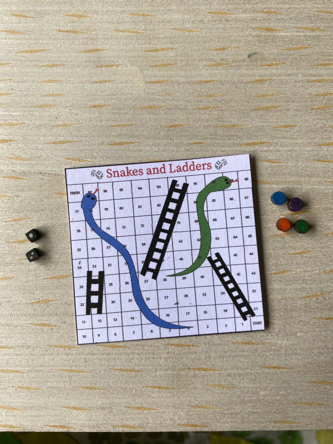Snakes and Ladders Miniature Game: Dollhouse Library Decor - Etsy