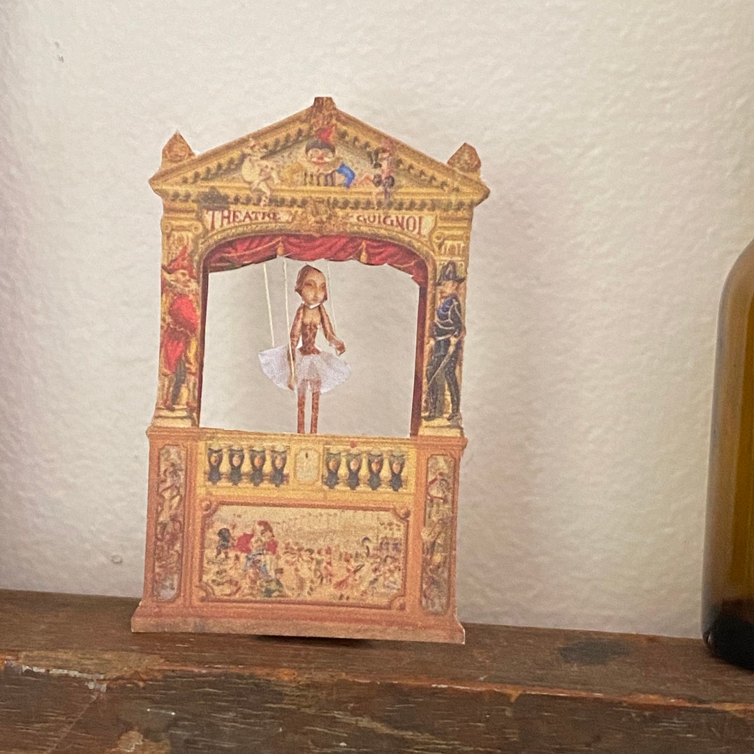 Miniature Puppet Theatre Dollhouse Vintage Decoration - Etsy