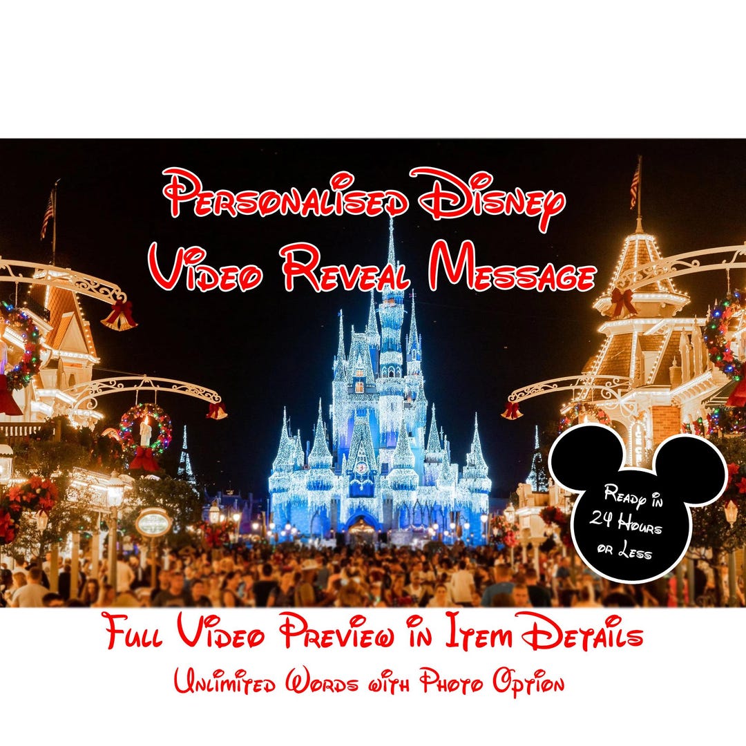 Personalised Disney Video Reveal Message - Reveal Your Magical Trip ...