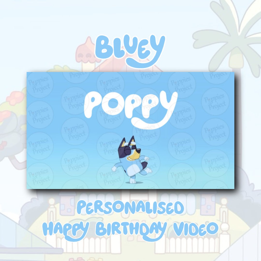 Bluey - Happy Birthday Song Video With Personalised Bluey Intro - Etsy
