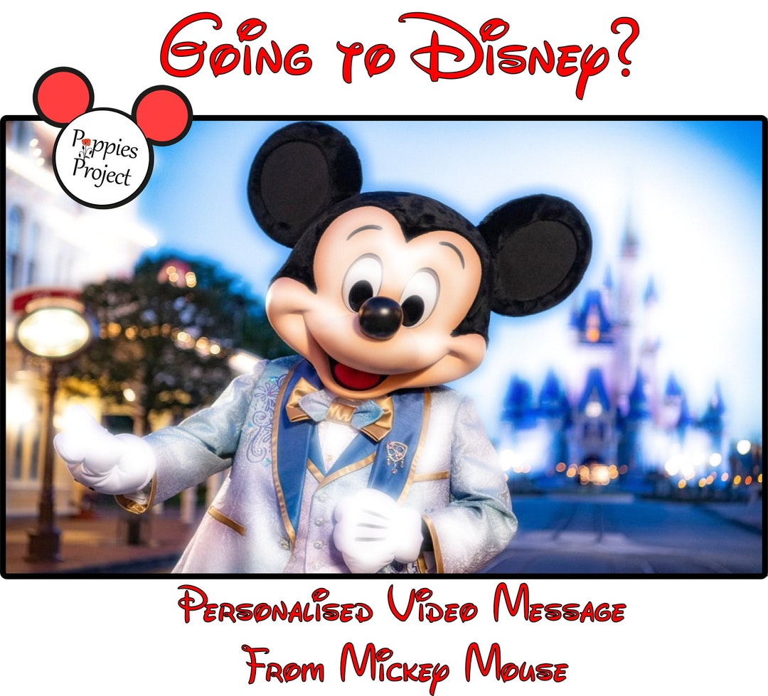Personalised Video Message From Mickey - Reveal Your Magical Trip - Etsy