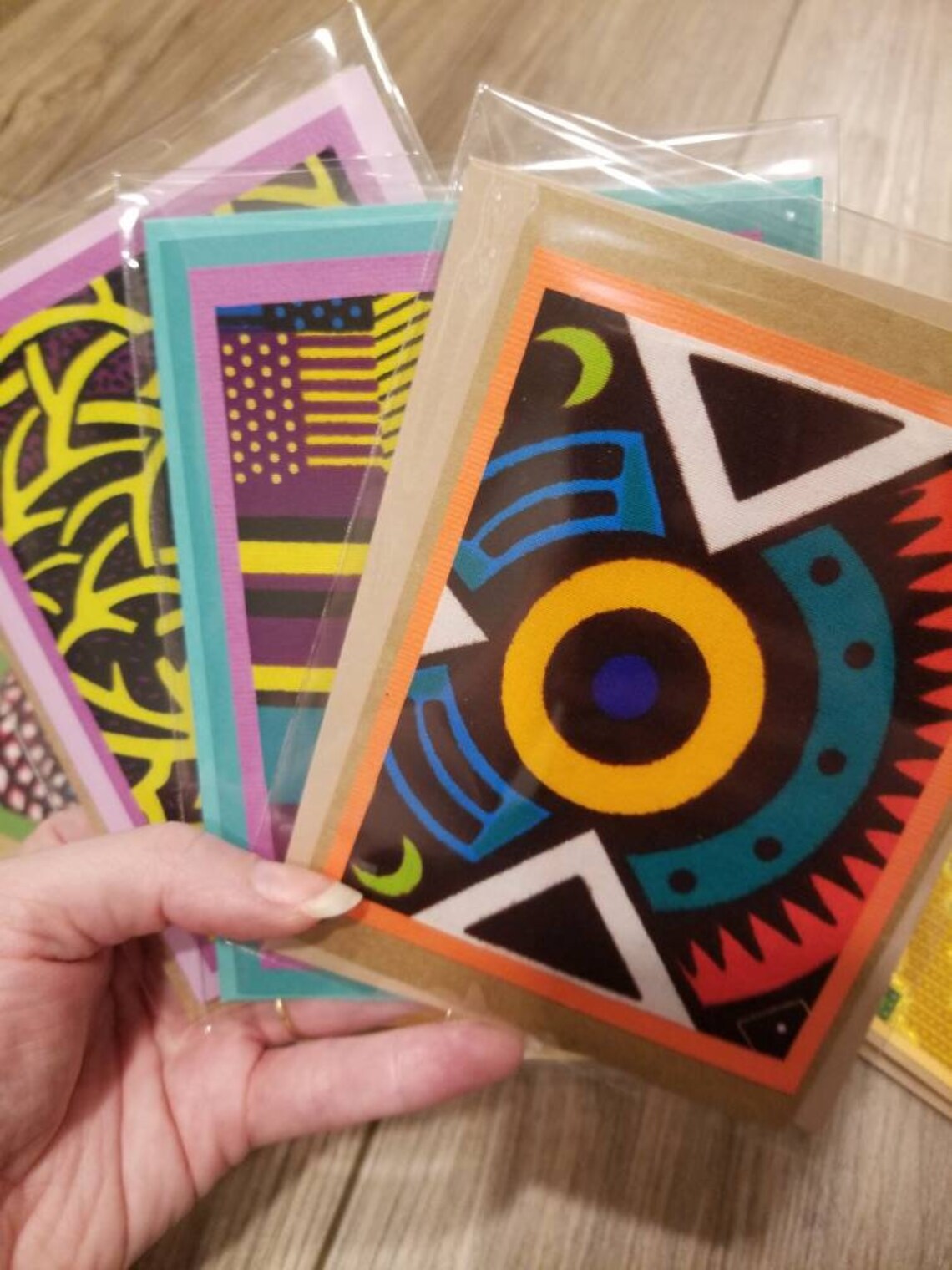 African Fabric Greeting Cards – Blank (5 Pack) - Etsy