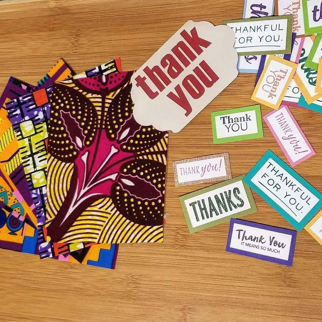 African Fabric Greeting Cards – “thank You” Variety (5 Pack) - Etsy