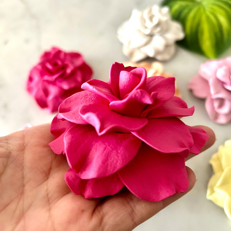 Wall Sculpture Flowers Polymer Clay Rose 3D Wall Art Clay - Etsy