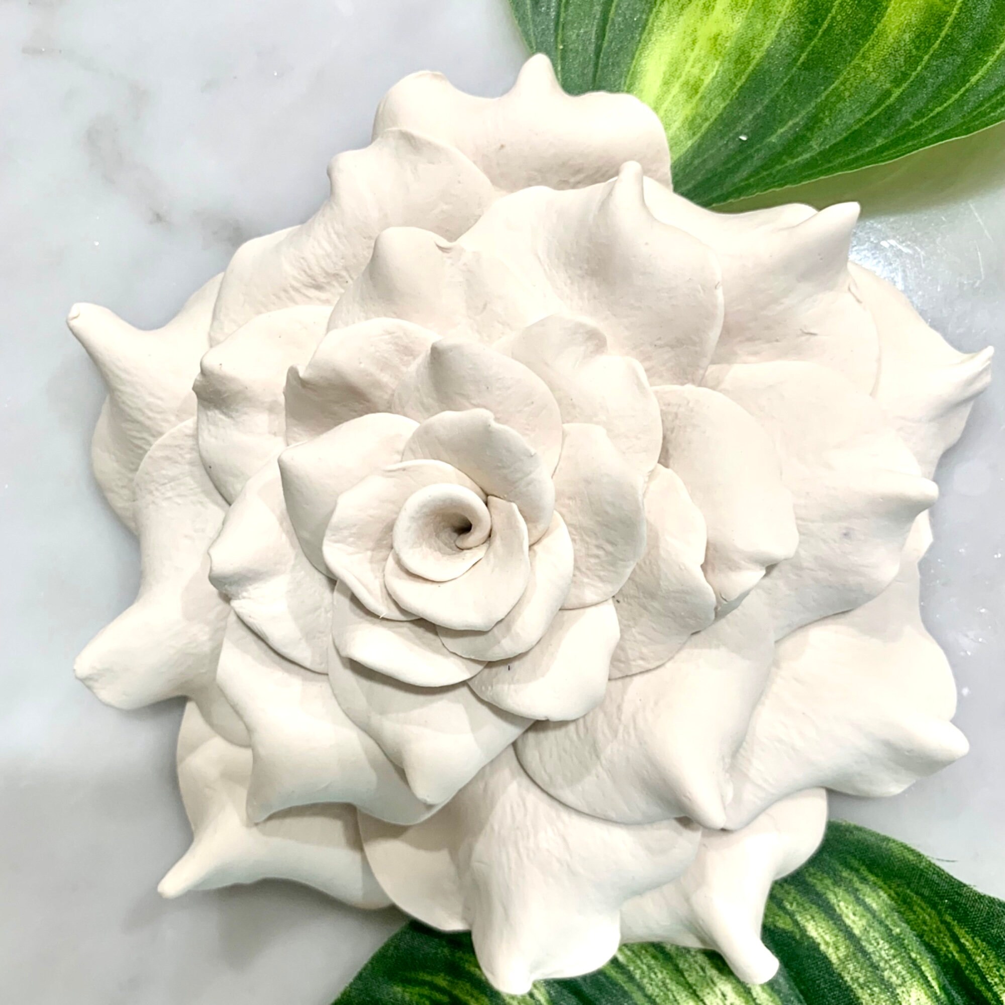 3D Rose Wall Art Wall Sculpture Clay Flowers Natural White - Etsy