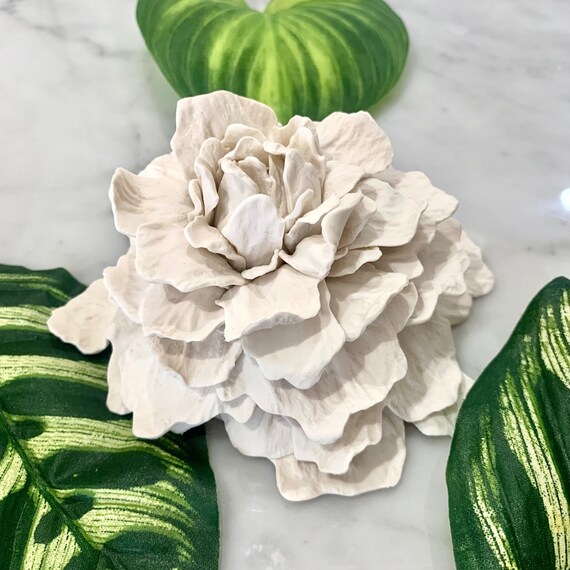 3D Floral Wall Art Clay Flower Sculpture Peony Flower 3D - Etsy