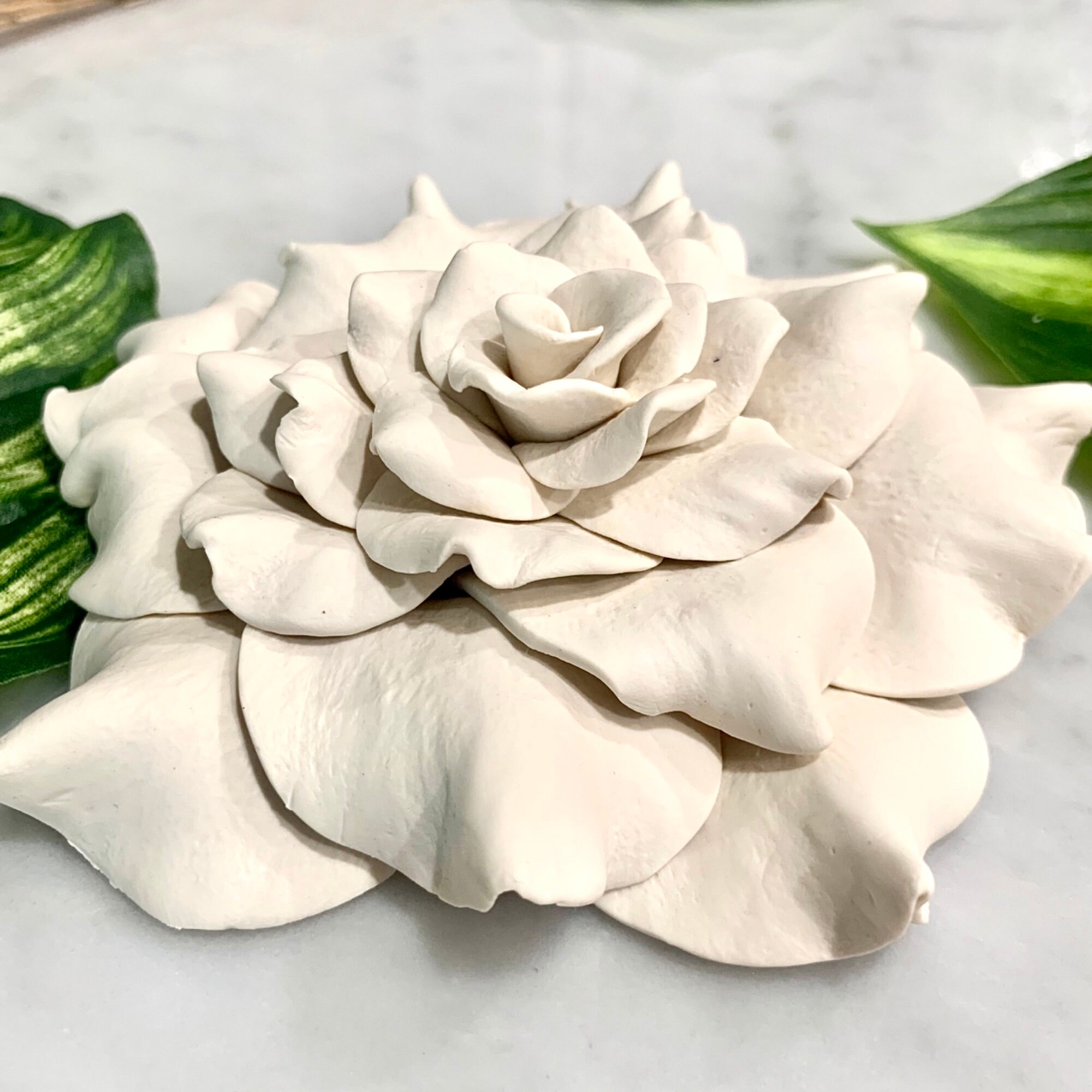 3D Rose Wall Art Wall Sculpture Clay Flowers Natural White - Etsy