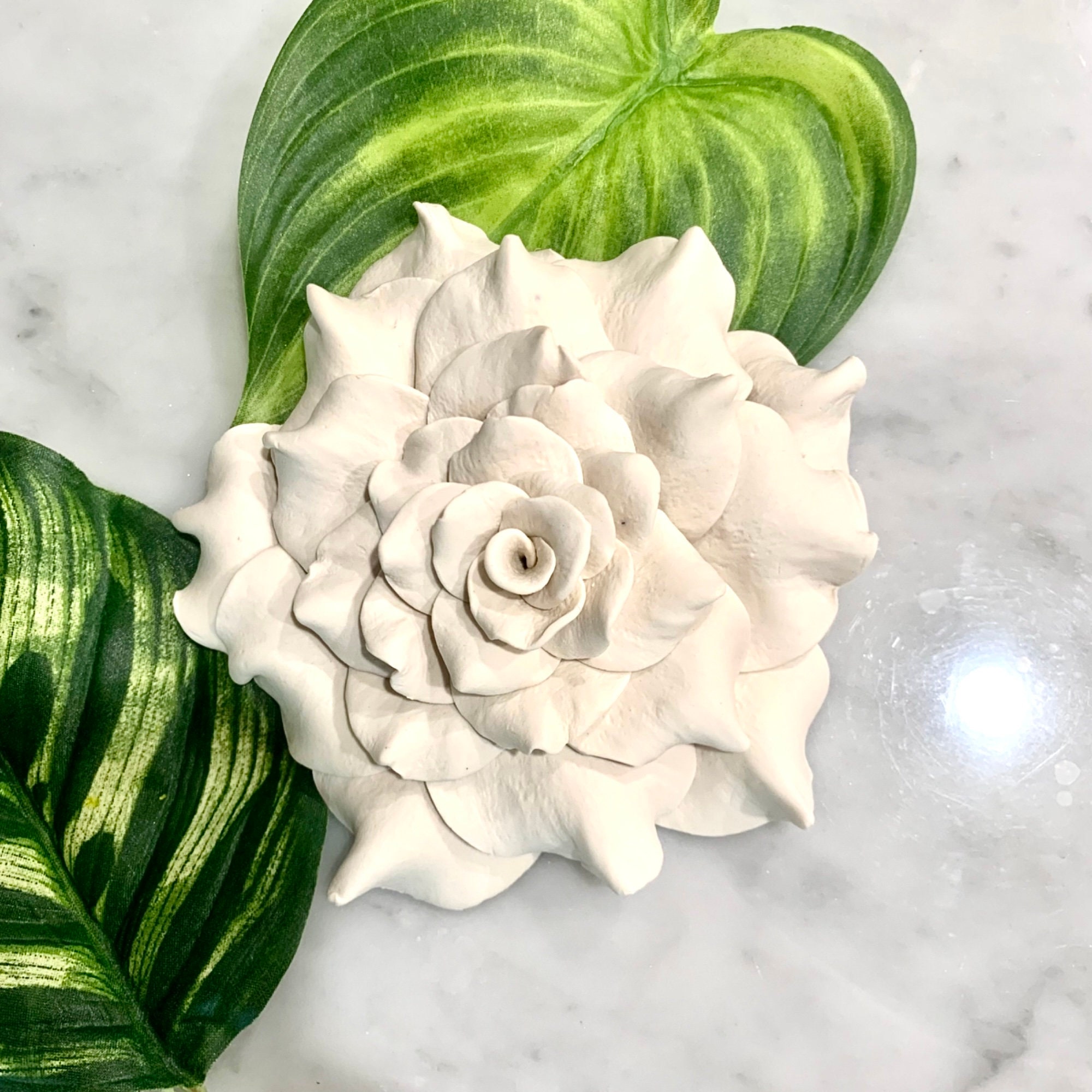 3D Rose Wall Art Wall Sculpture Clay Flowers Natural White - Etsy