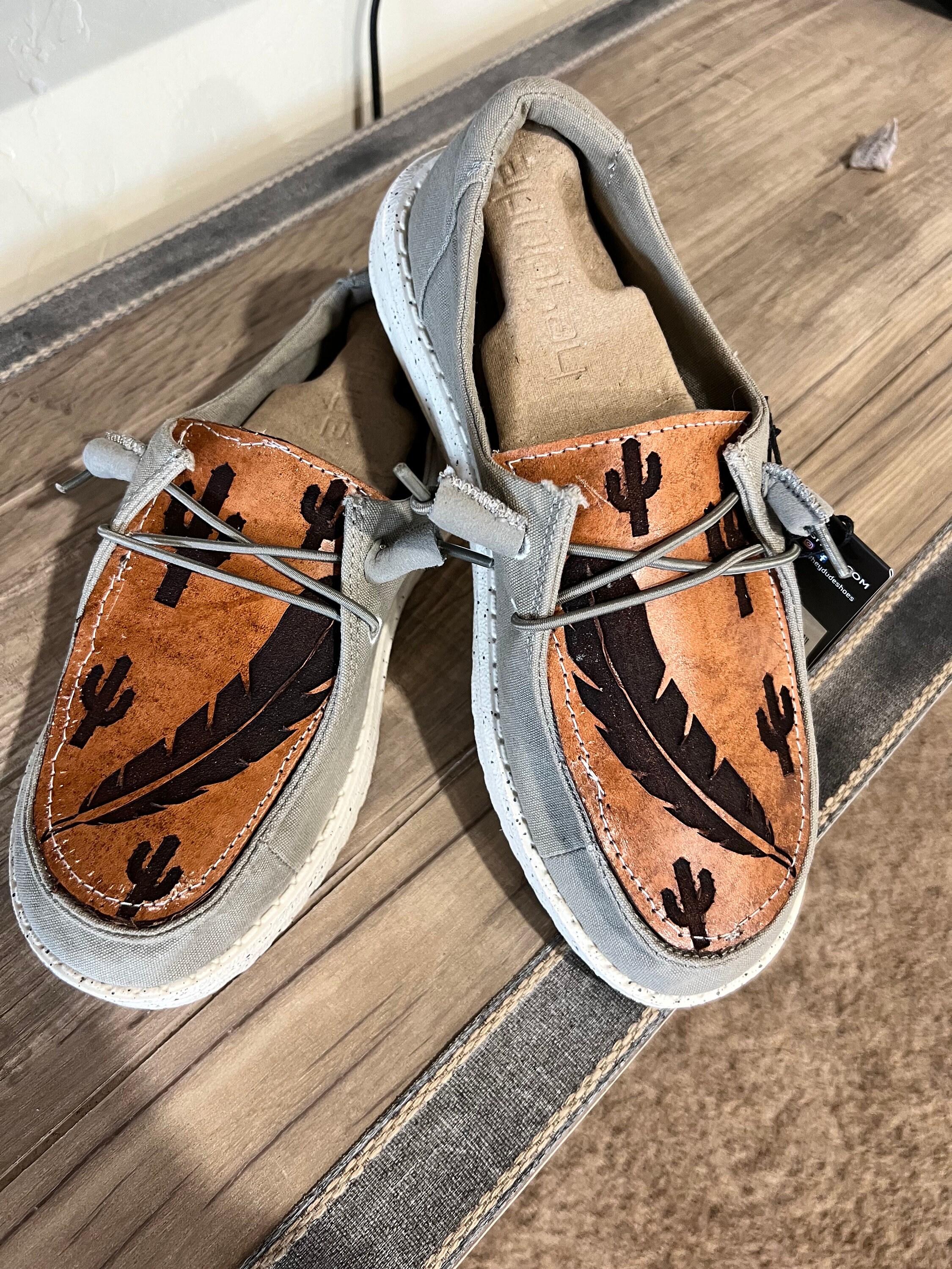 Customized Hey Dudes With Leather - Etsy