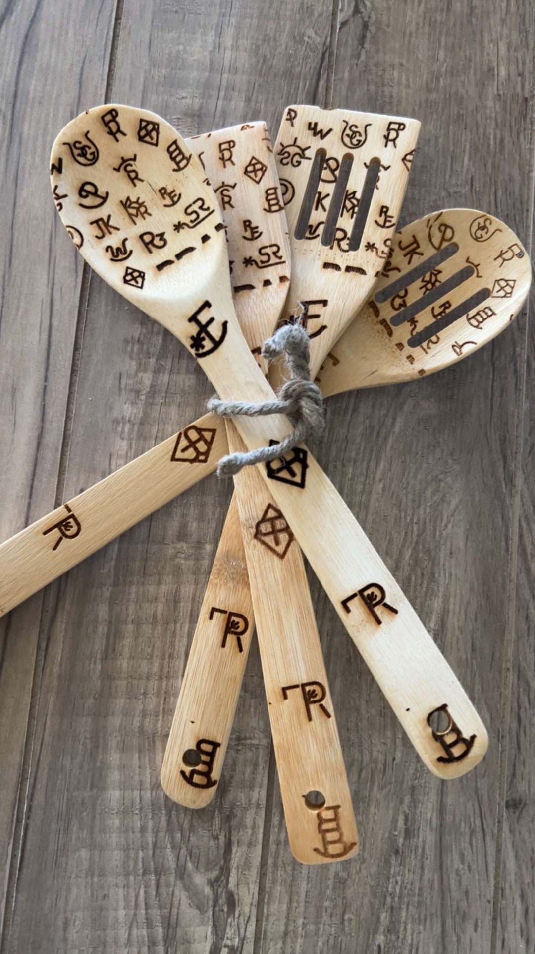 Laser Engraved Brand Mixing Spoons - Etsy