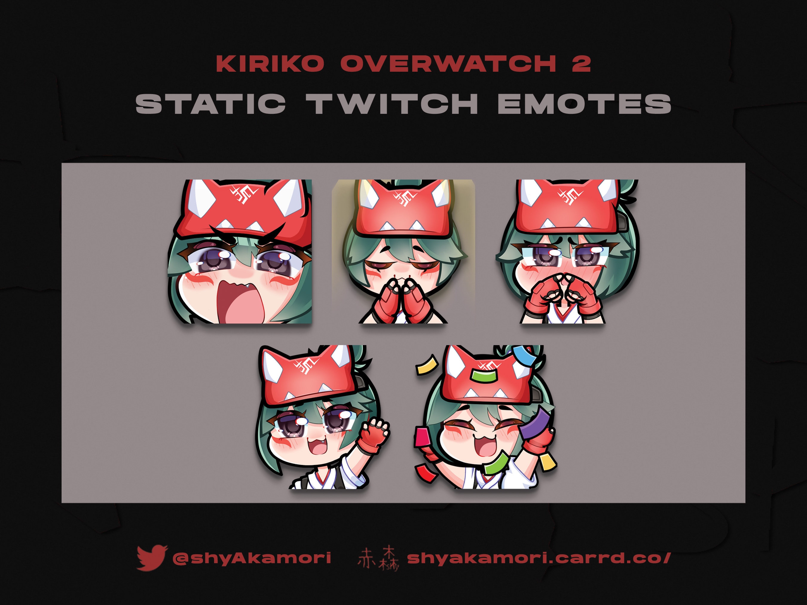 Kiriko Overwatch 2 Twitch Emotes Pack 5 Kiriko OW Expressions for ...