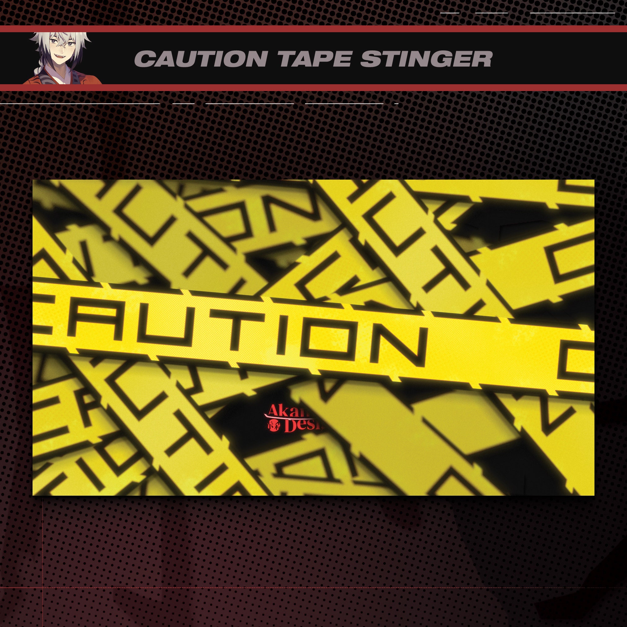 Caution Tape Stinger Transition | Futuristic, Cyberpunk OBS Scene ...
