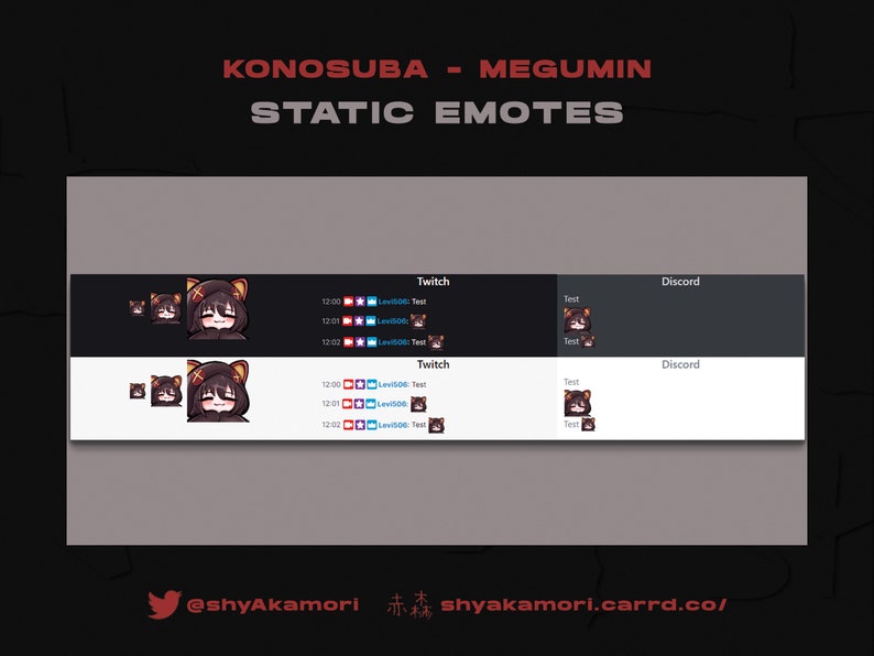 Konosuba Megumin Twitch Emotes Pack 4 Megumin Konosuba Expressions for ...