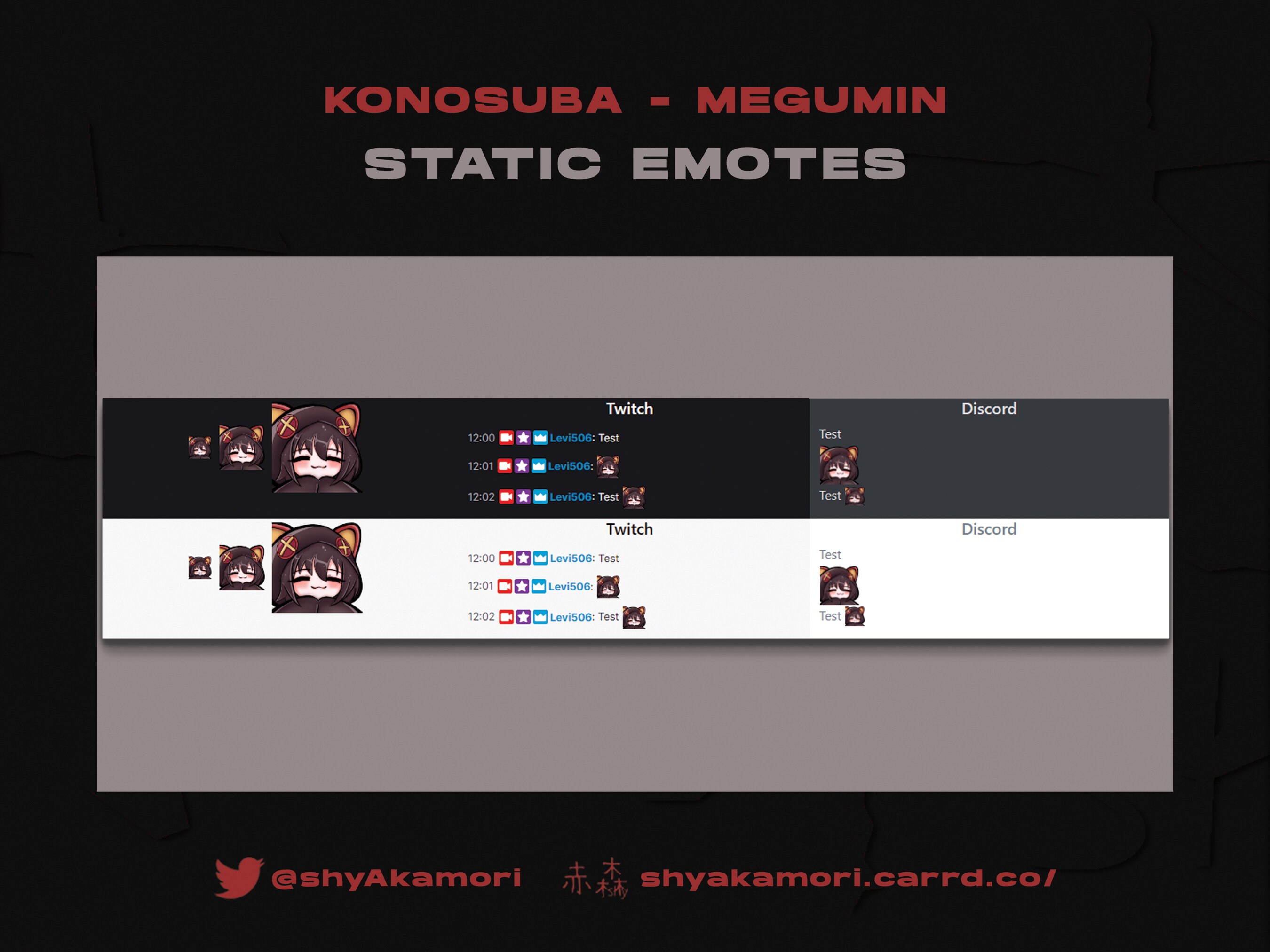 Konosuba Megumin Twitch Emotes Pack 4 Megumin Konosuba Expressions for ...