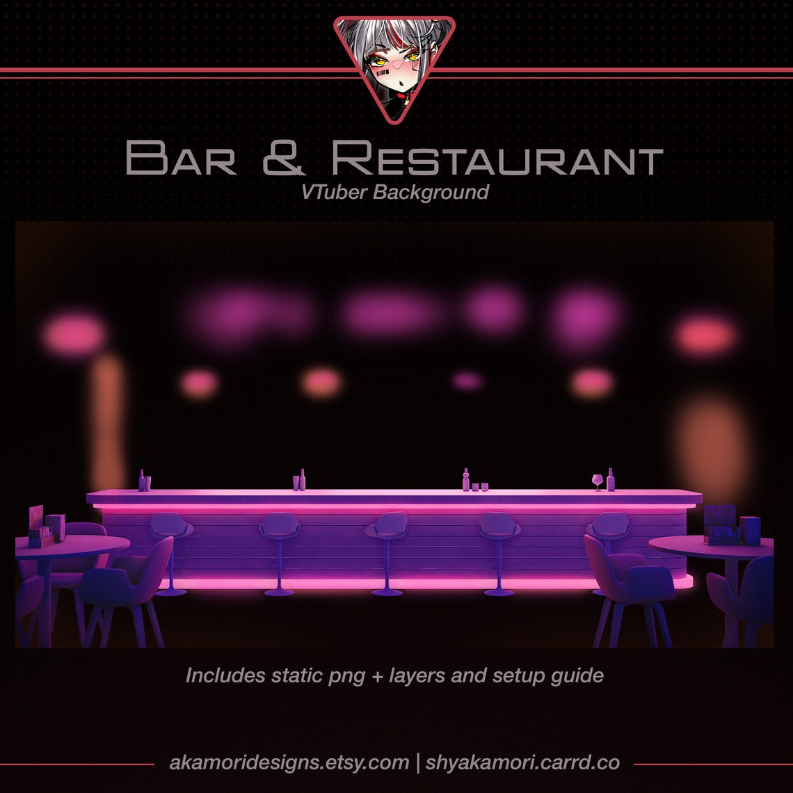 Vtuber Background Pack, Ambient Bar Room, Cosy Night Restaurant ...