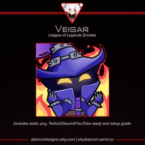 Veigar - Lol 3 Stream Emotes Pack | 3 Emoji Expressions for Twitch ...