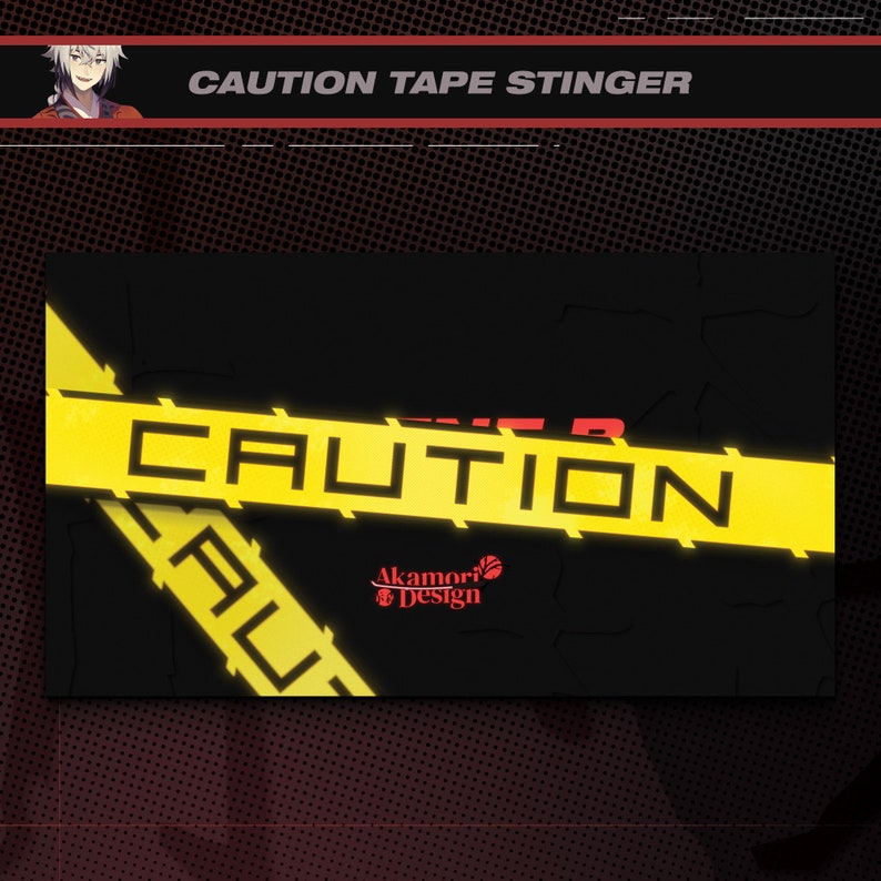 Caution Tape Stinger Transition | Futuristic, Cyberpunk OBS Scene ...