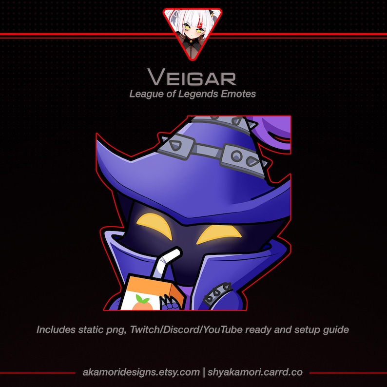 Veigar - Lol 3 Stream Emotes Pack | 3 Emoji Expressions for Twitch ...