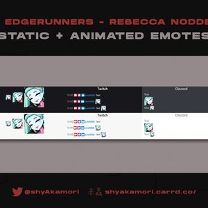 Static and Animated Emotes Set | Cyberpunk Edgerunners Rebecca ...
