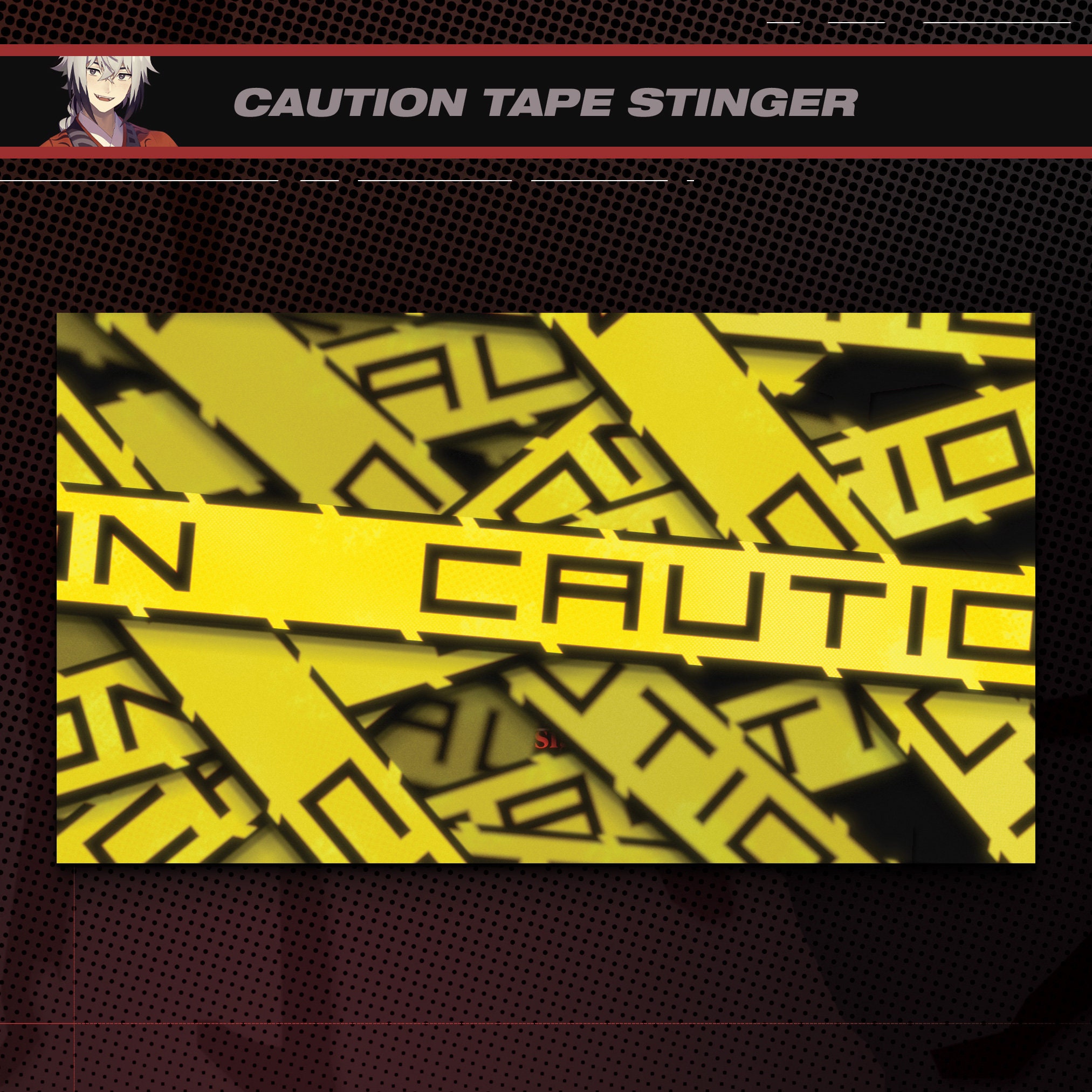 Caution Tape Stinger Transition | Futuristic, Cyberpunk OBS Scene ...