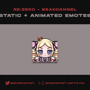 Static and Animated Emotes Set | Beatrice / Beako - Angel Emote ...
