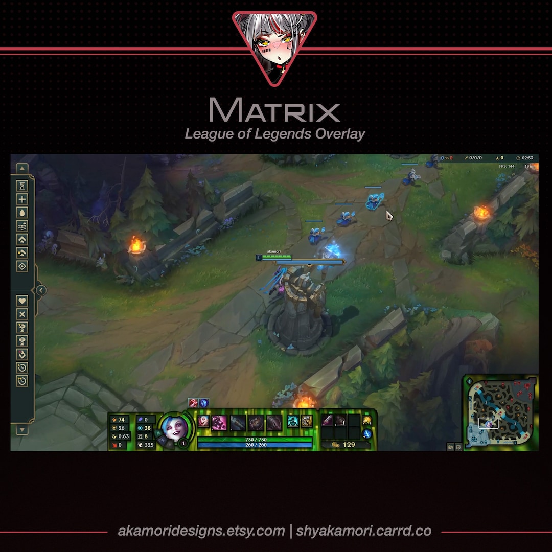 Green and Yellow Themed League of Legends Overlay | Animated Techy ...