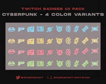 Cyberpunk Twitch Badges - Etsy