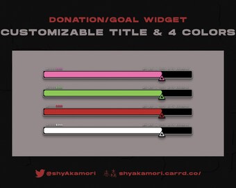 Twitch Donation Goal Widget - Etsy UK