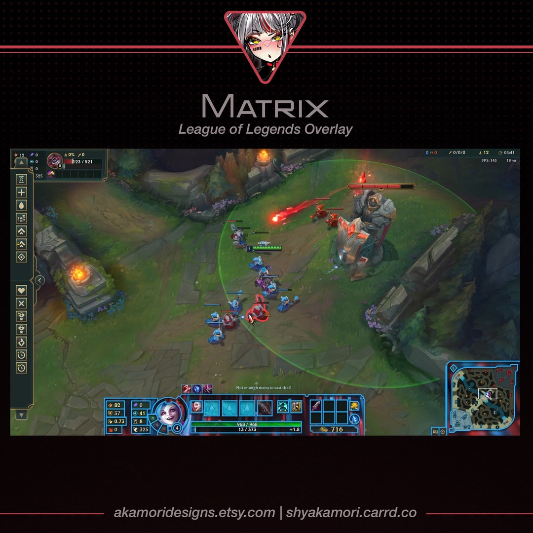 Blue and Red Themed League of Legends Overlay | Animated Techy, Digital ...