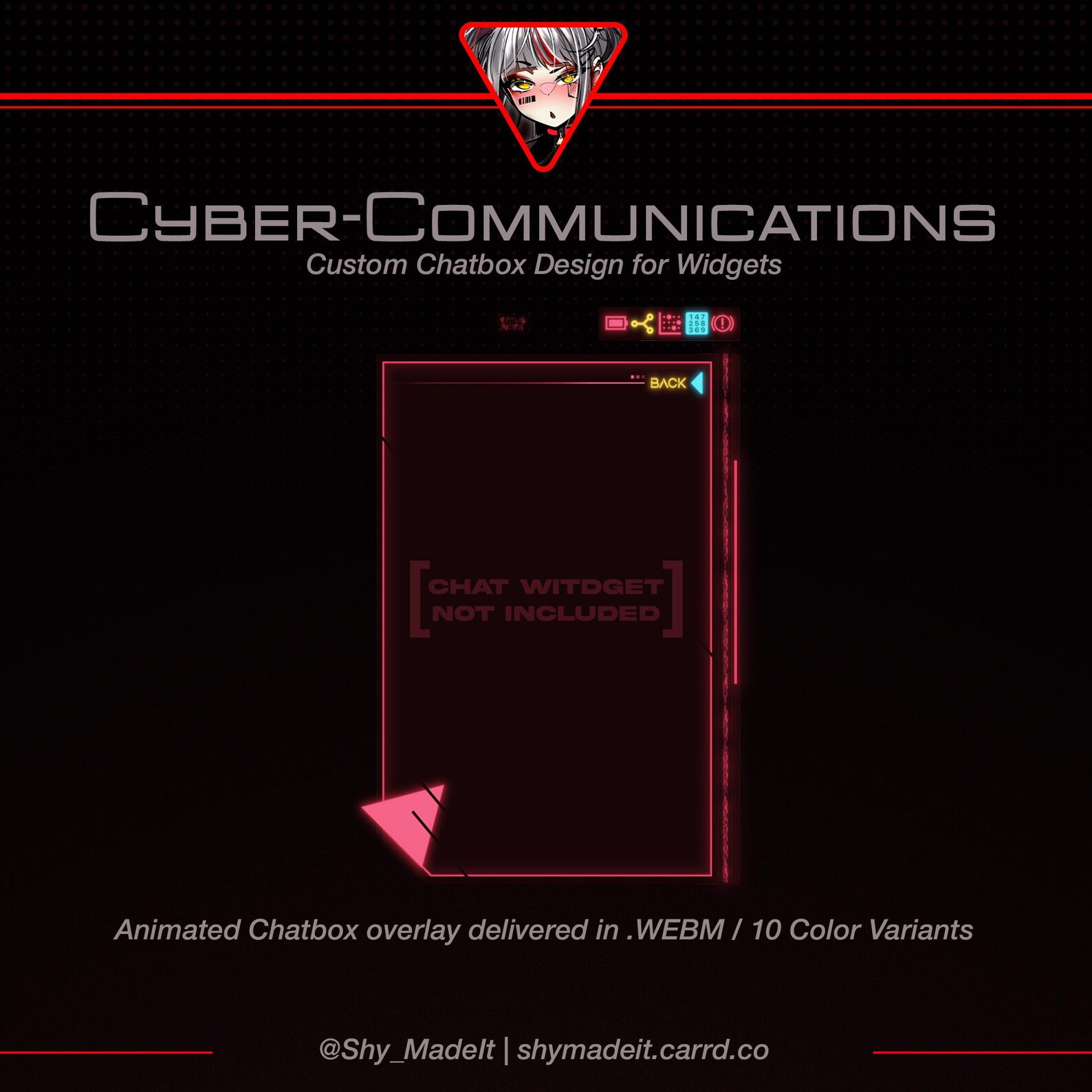Animated Techy Chat Box Overlay for Widgets | Cyberpunk2077, Blade ...