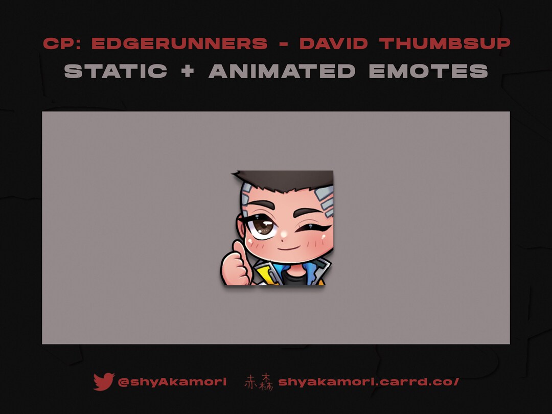 Static and Animated Emotes Set Cyberpunk Edgerunners David Martinez ...