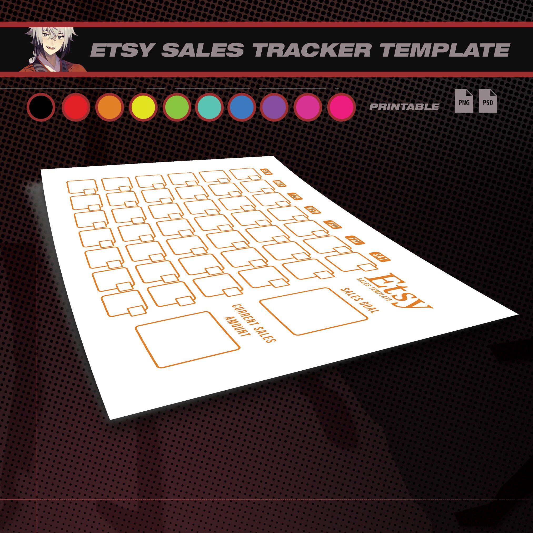 Printable Sales Tracker, Monthly Etsy Orders, Etsy Order Tracker, Etsy ...