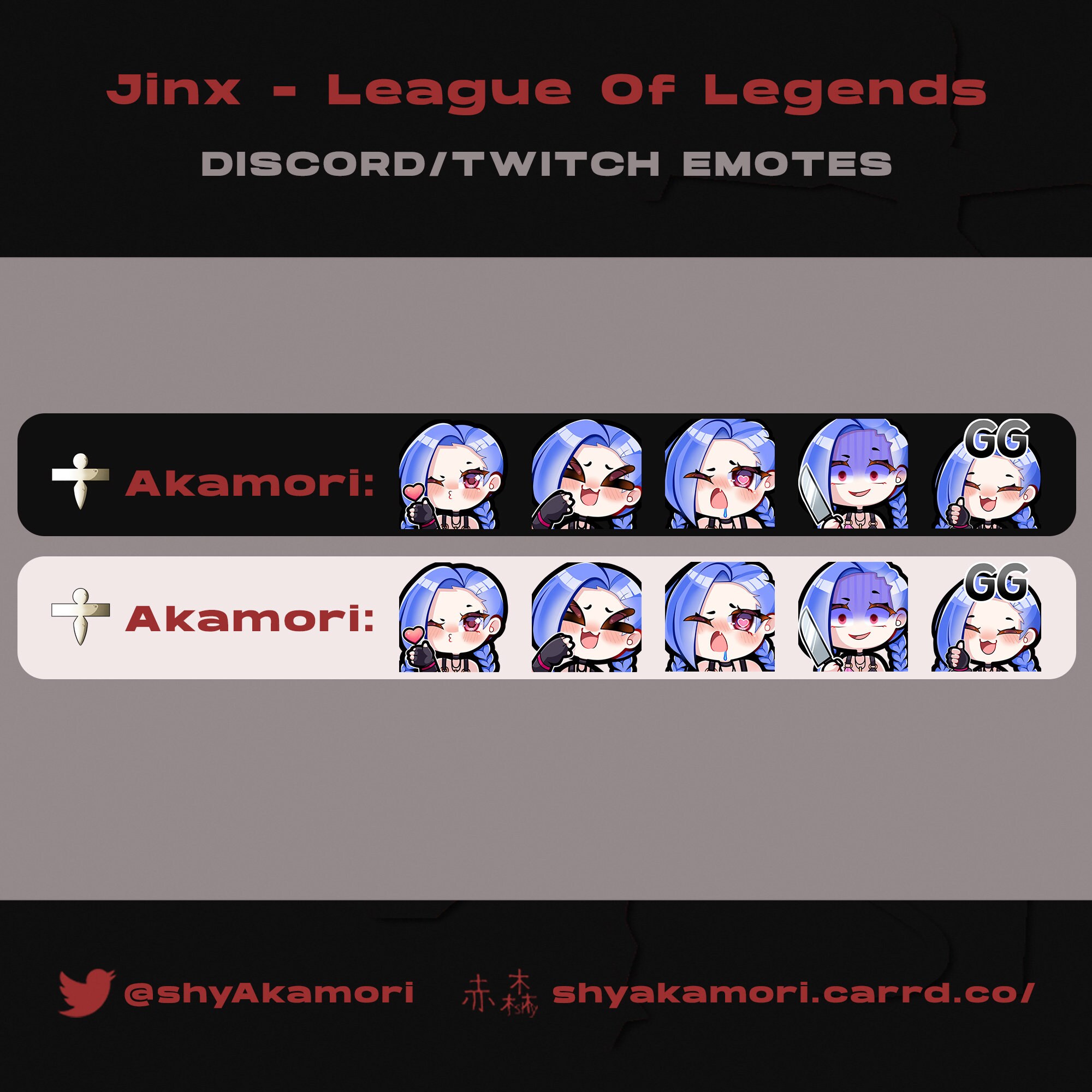 Jinx League of Legends Twitch Emotes Pack Arcane Lol Jinx - Etsy Ireland