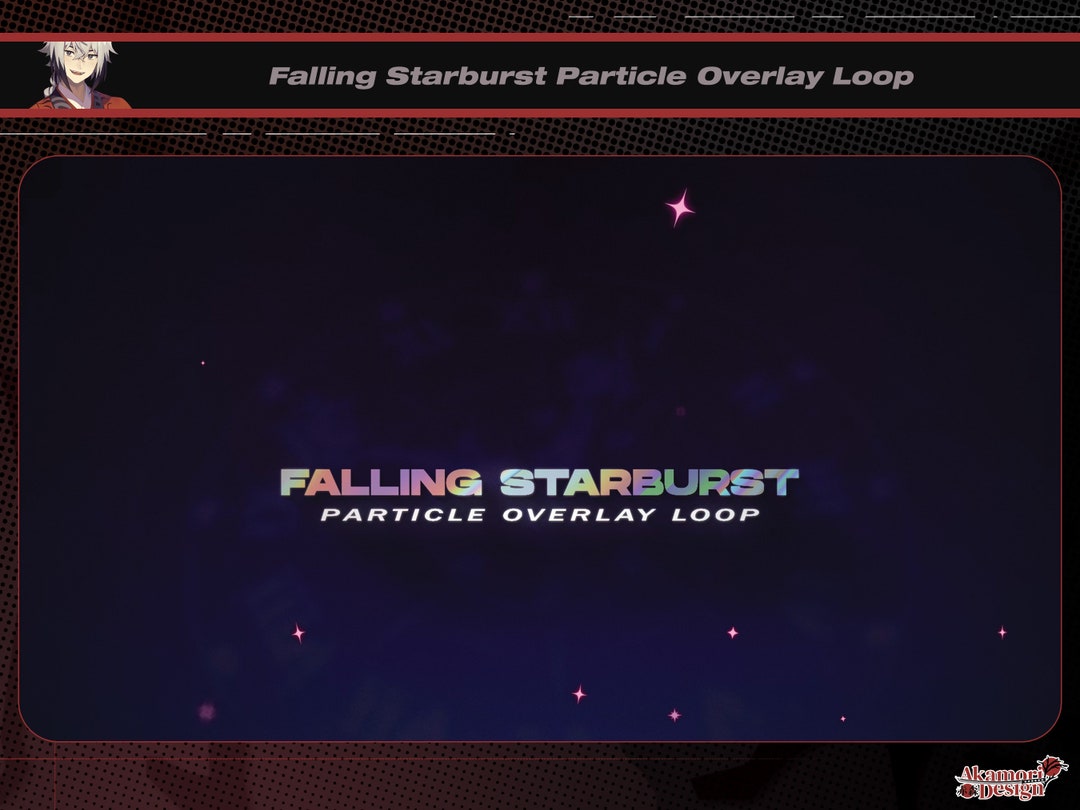 Animated Looping Falling Stars Overlay for Backgrounds | Vtuber Assets ...
