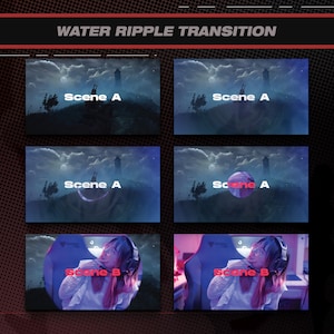 Water Drop and Ripple Track Matte Stinger Transition | Ethereal OBS ...