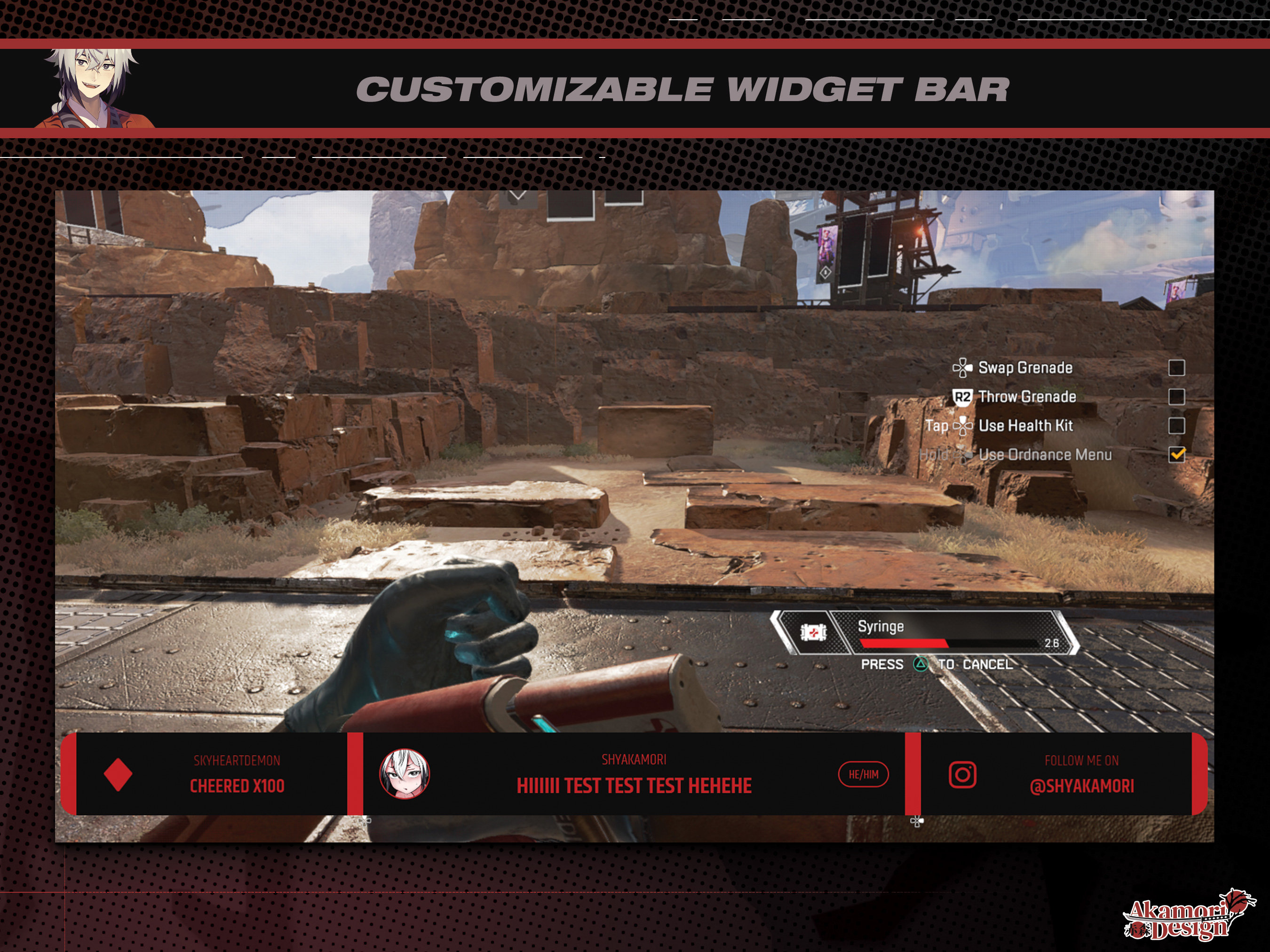 Customizable Widget Bar Custom Chat, Icons, Colors, Pronouns, Events ...