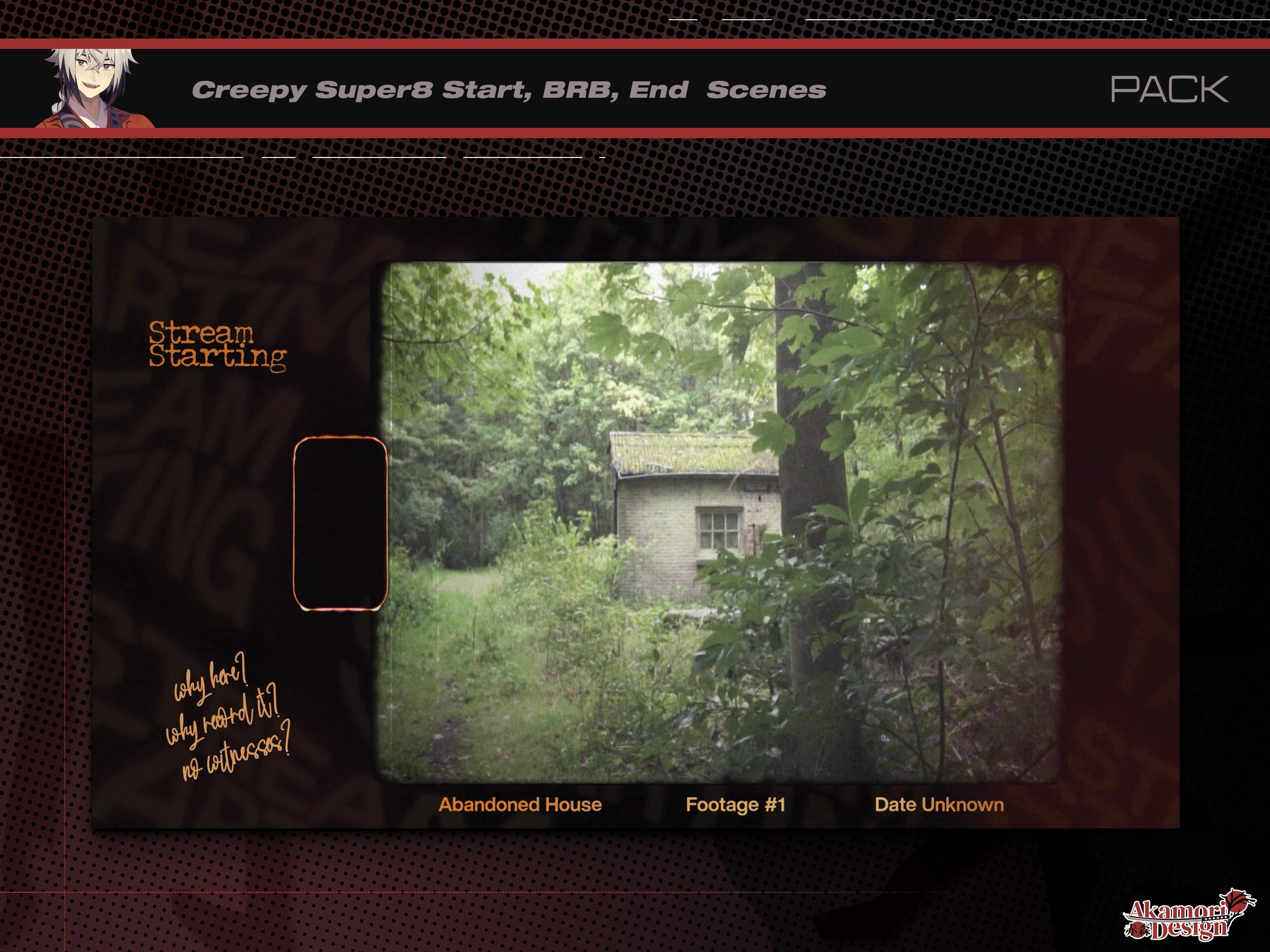 Super8 Horror Themed Stream Screens Animated Creepy, Scary, Retro ...
