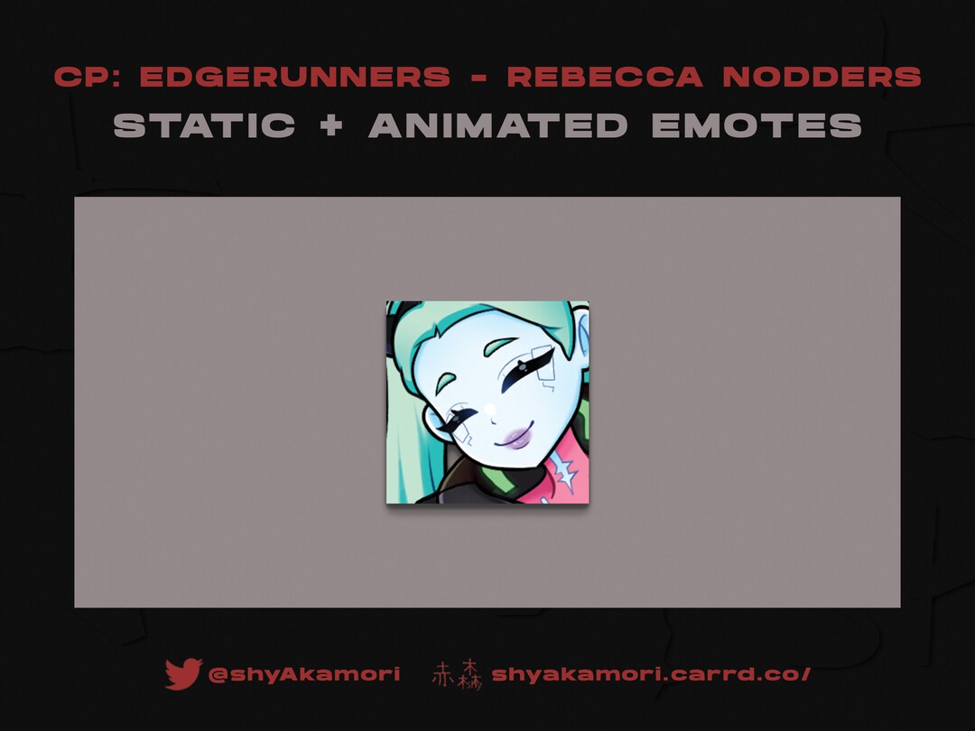 Static and Animated Emotes Set | Cyberpunk Edgerunners Rebecca ...