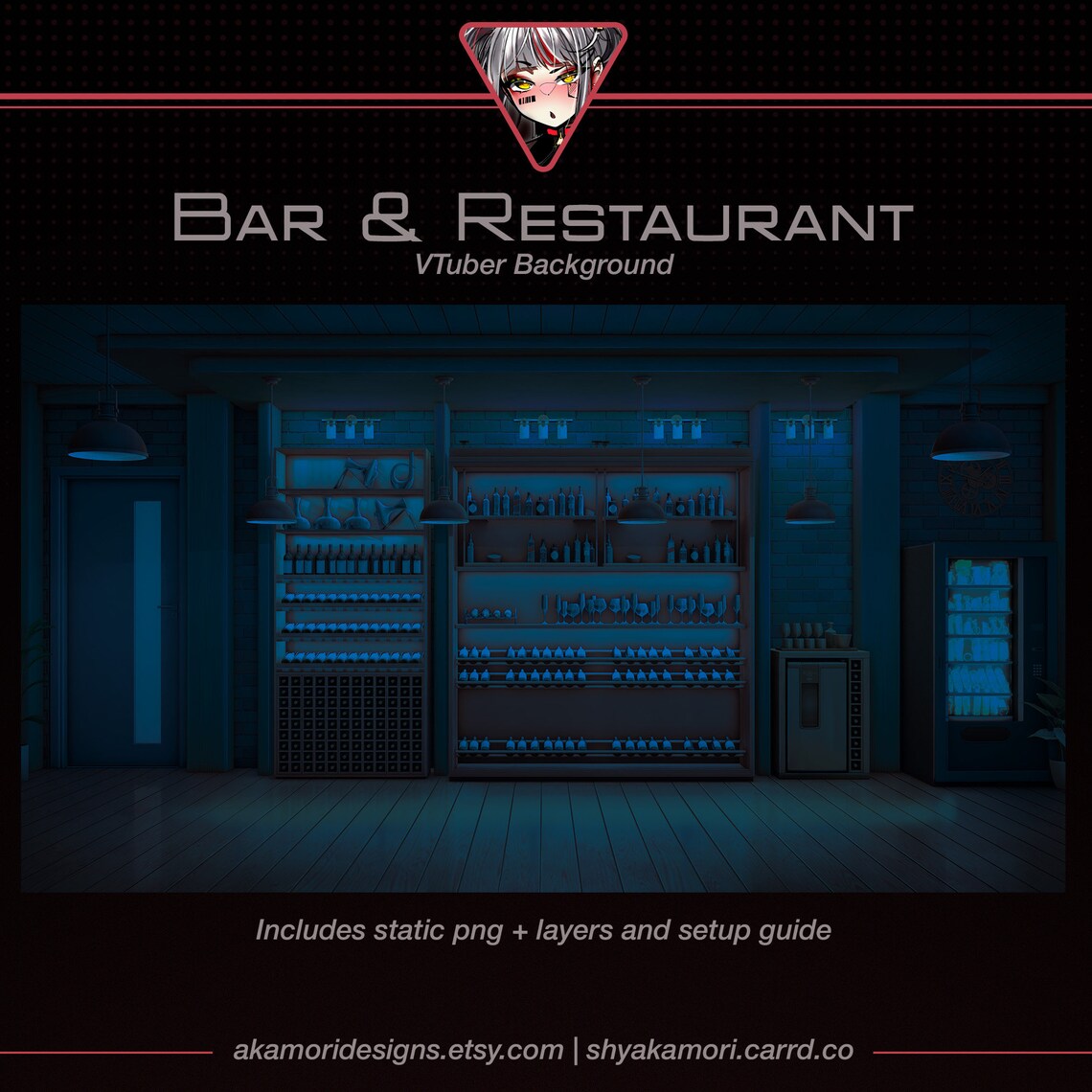 Vtuber Background Pack, Ambient Bar Room, Cosy Night Restaurant ...