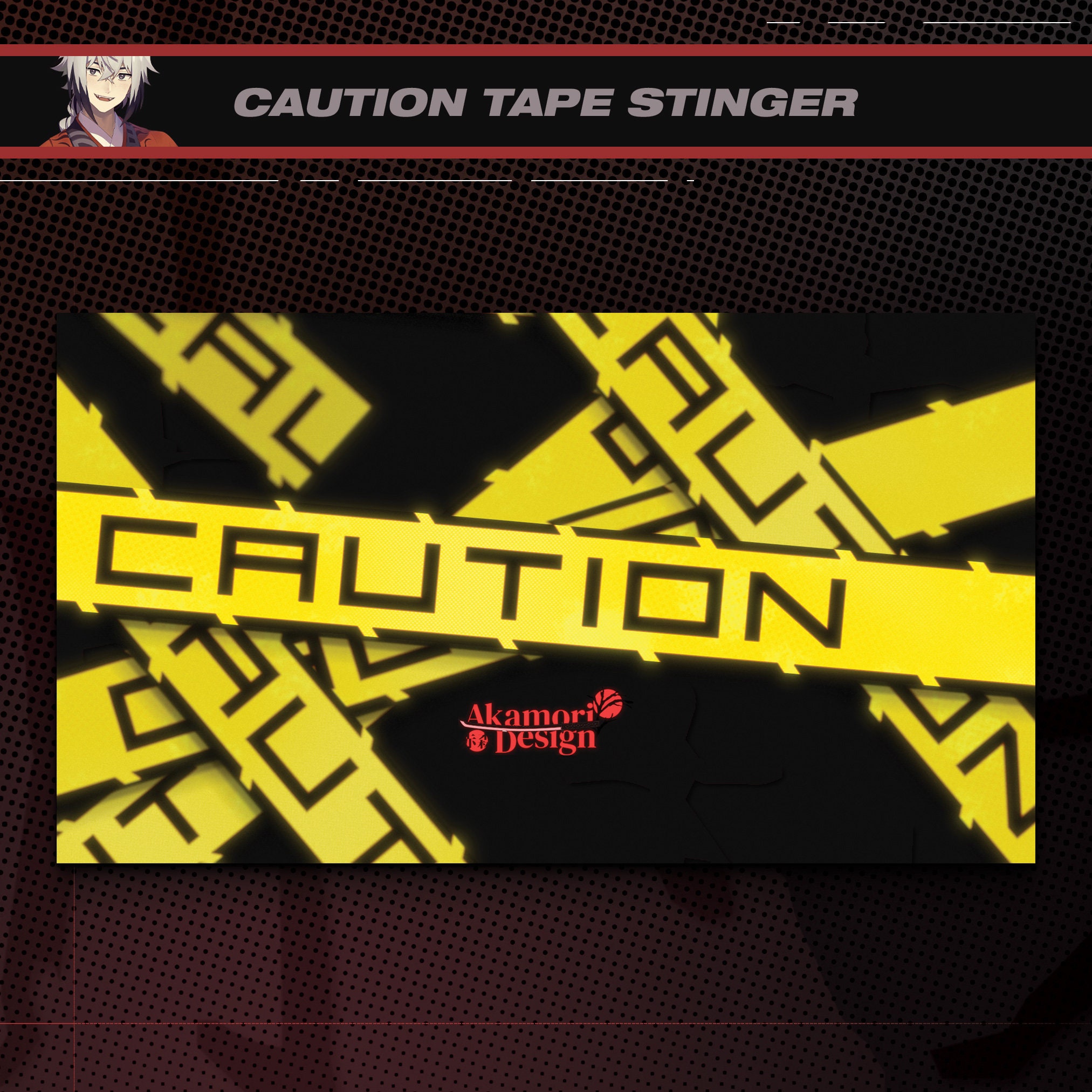 Caution Tape Stinger Transition | Futuristic, Cyberpunk OBS Scene ...