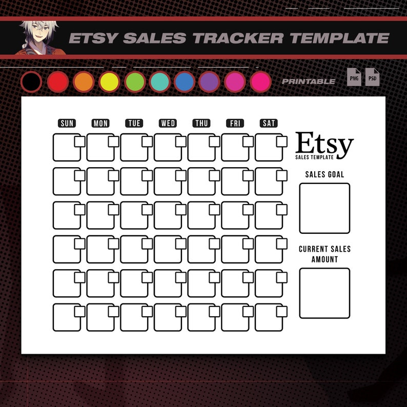 Printable Sales Tracker, Monthly Etsy Orders, Etsy Order Tracker, Etsy ...