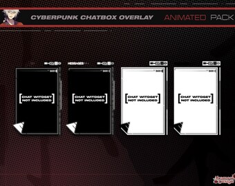 Orange Animated Cyberpunk Chatbox | Minimal Glitch, Glow Type Chat Box ...