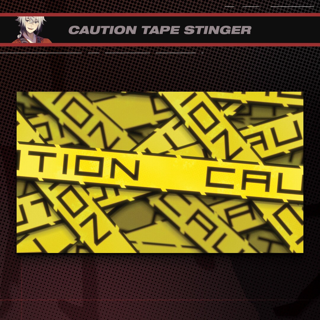 Caution Tape Stinger Transition | Futuristic, Cyberpunk OBS Scene ...