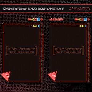 Orange Animated Cyberpunk Chatbox | Minimal Glitch, Glow Type Chat Box ...