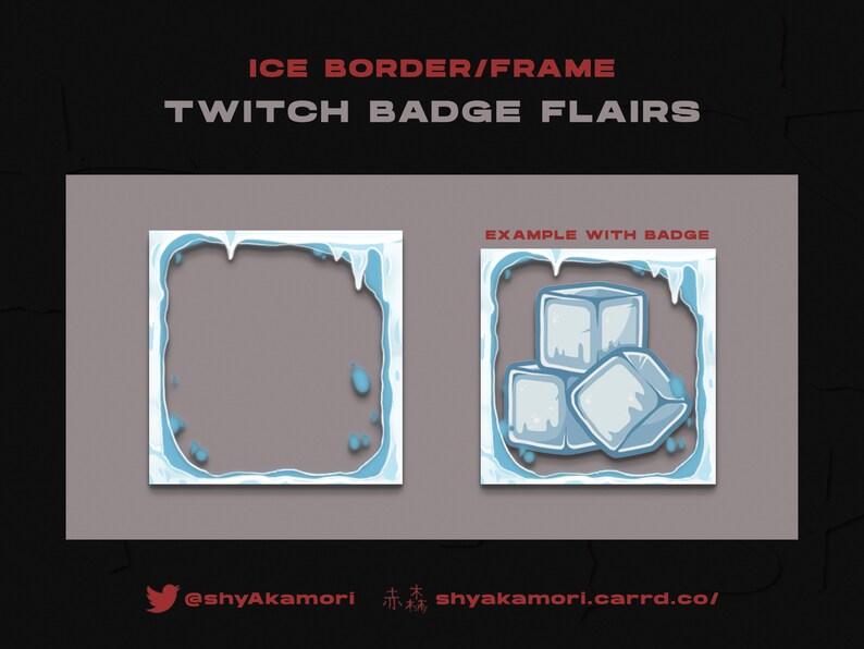 Icey Frame Twitch Sub Badge Flair | Bit Badges | Twitch Sub Badges ...