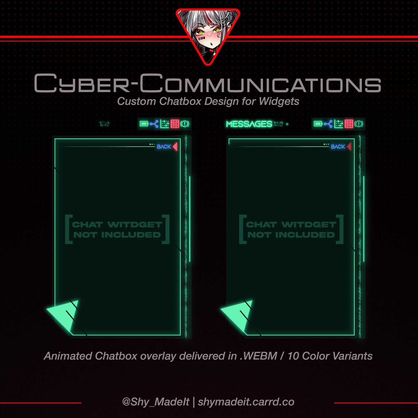 Animated Techy Chat Box Overlay for Widgets | Cyberpunk2077, Blade ...