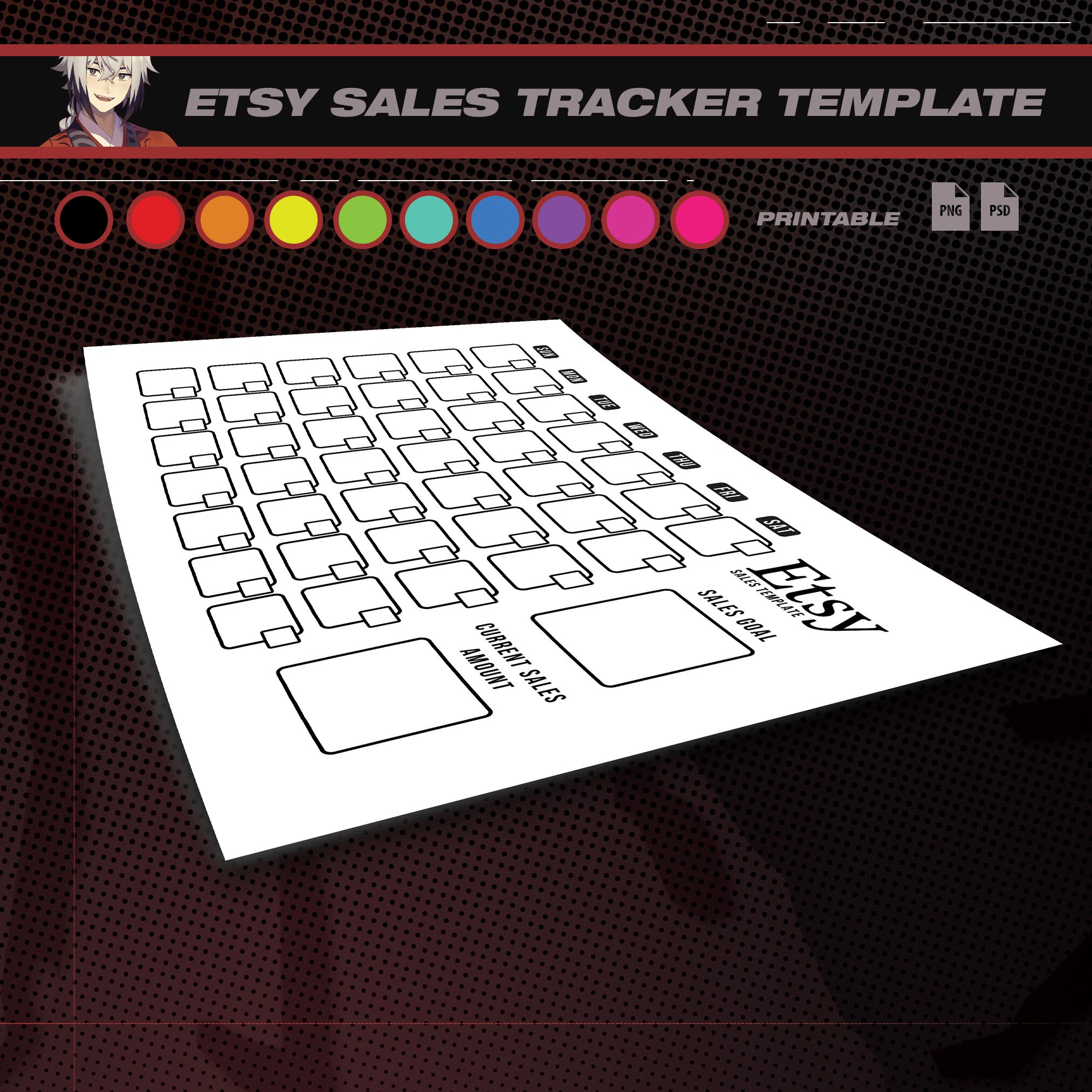Printable Sales Tracker, Monthly Etsy Orders, Etsy Order Tracker, Etsy ...