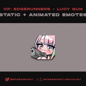 Static and Animated Emotes Set | Cyberpunk Edgerunners Lucy Kushinada ...