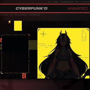 Cyberpunk Digital Futuristic Techy Animated Twitch Pack | BLK/RED/YLW ...