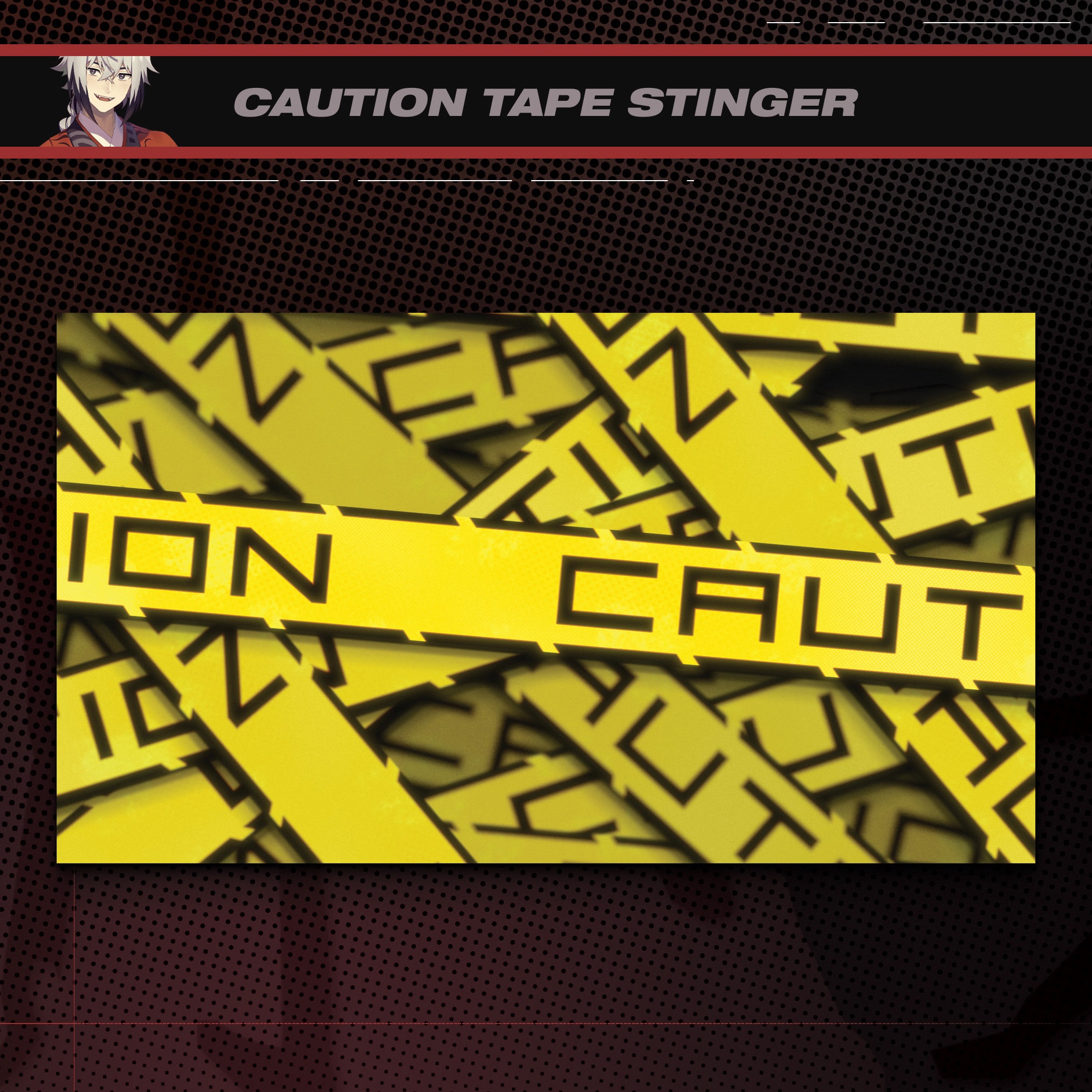 Caution Tape Stinger Transition | Futuristic, Cyberpunk OBS Scene ...